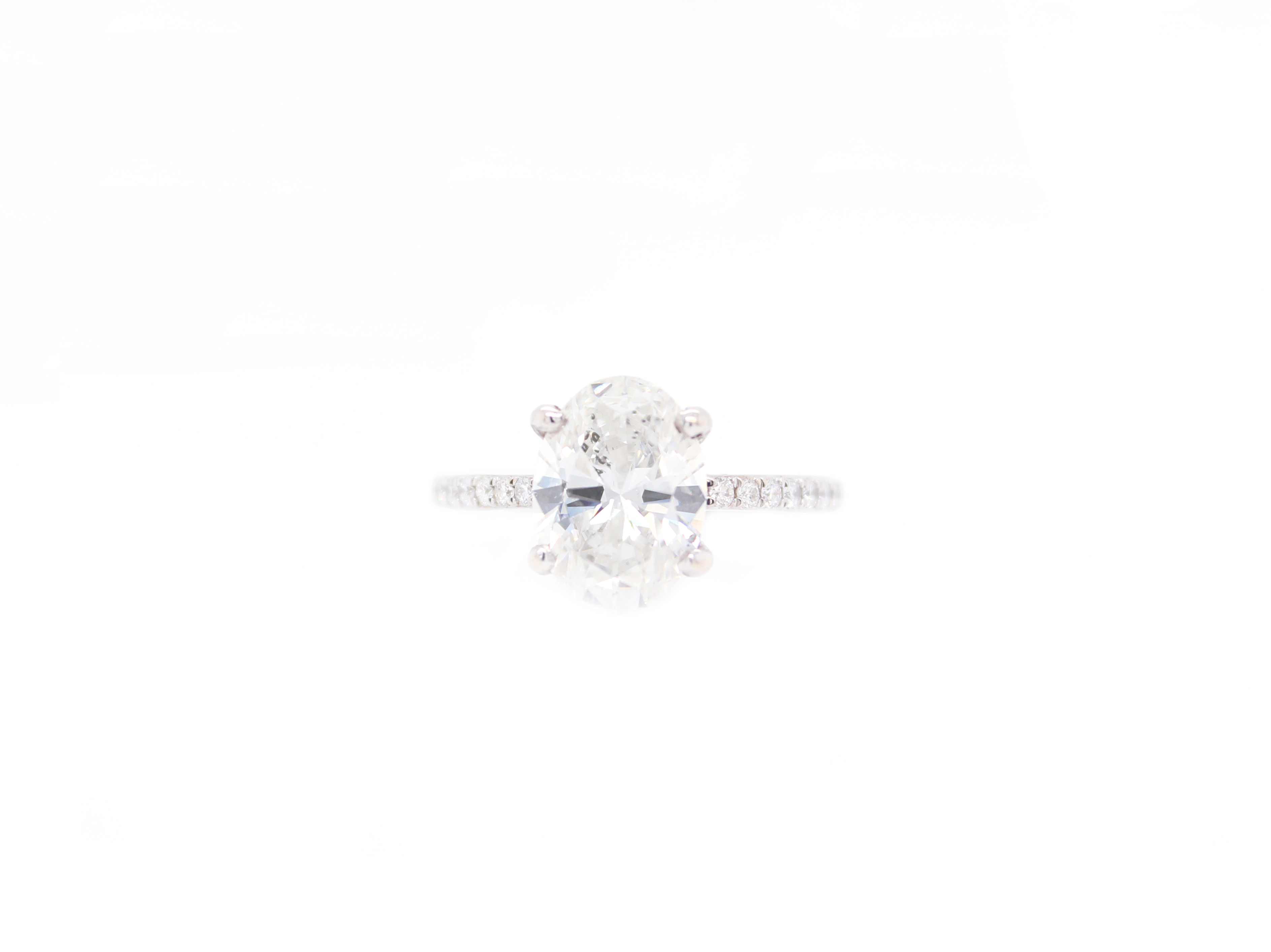Oval Diamond Solitaire Hidden Halo Engagement Ring – House Of Rajah ...