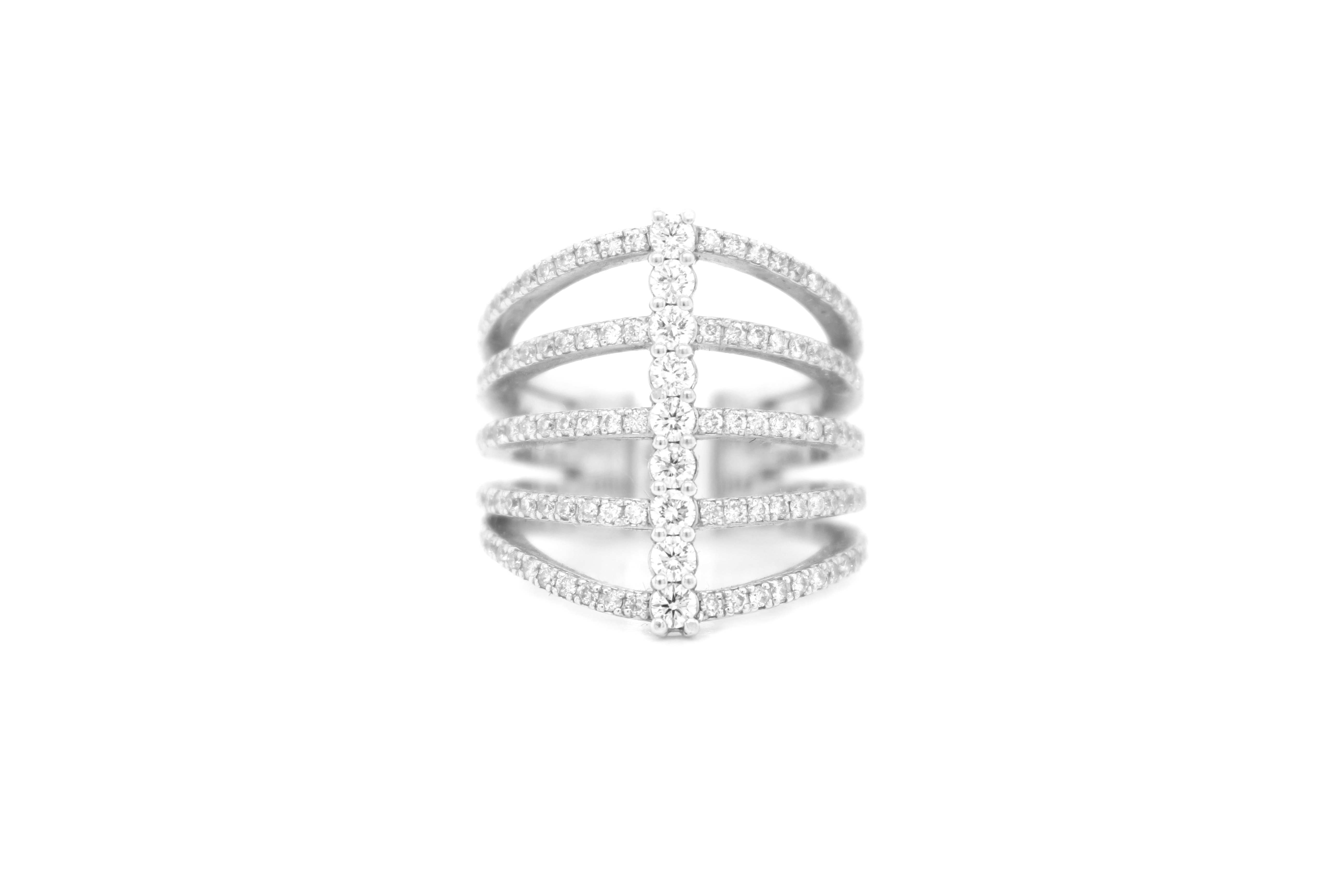 Multi-Row Diamond Ring – House Of Rajah Jewelers