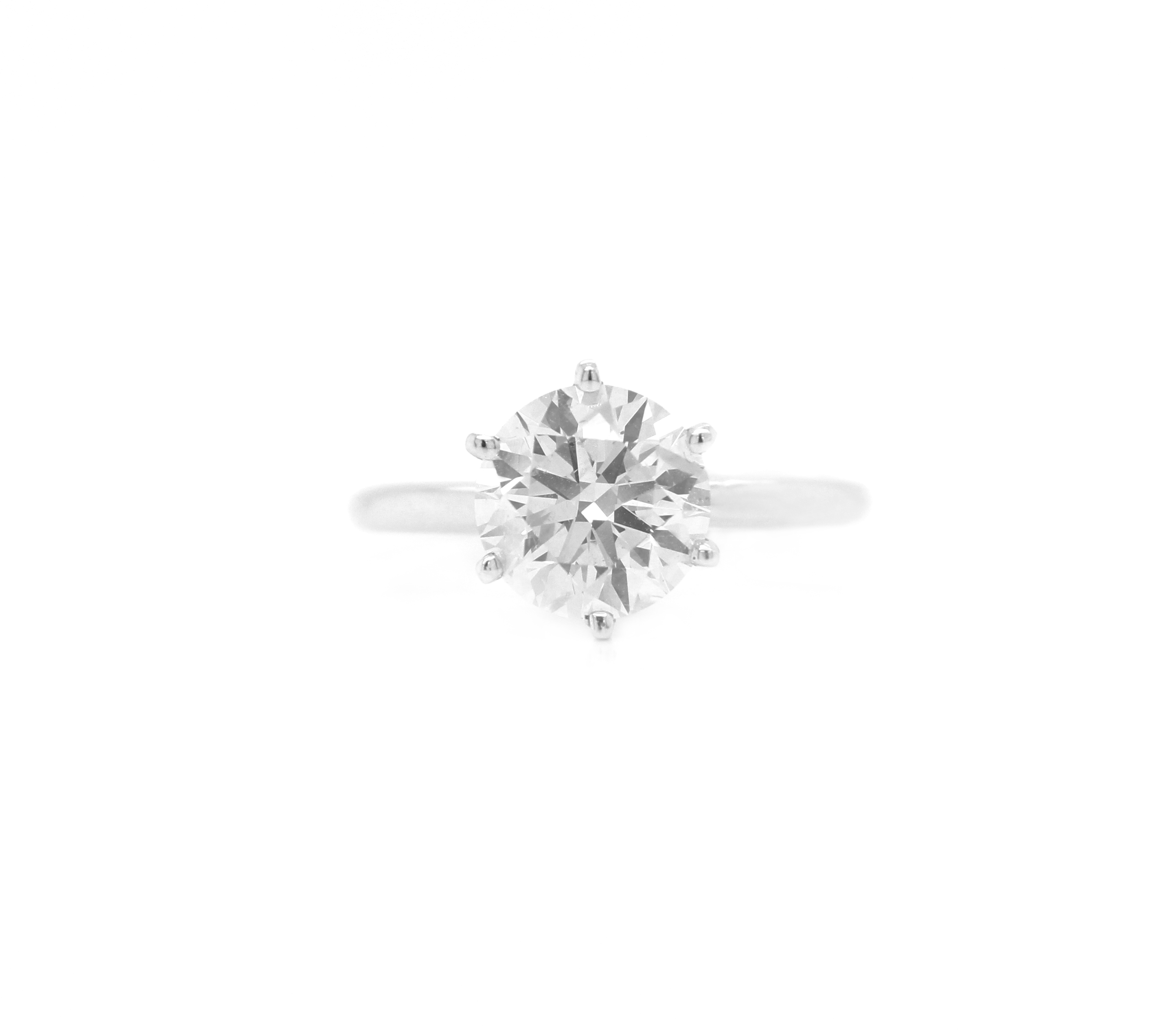 Six Prong Round Diamond Solitaire Engagement Ring – House Of Rajah Jewelers