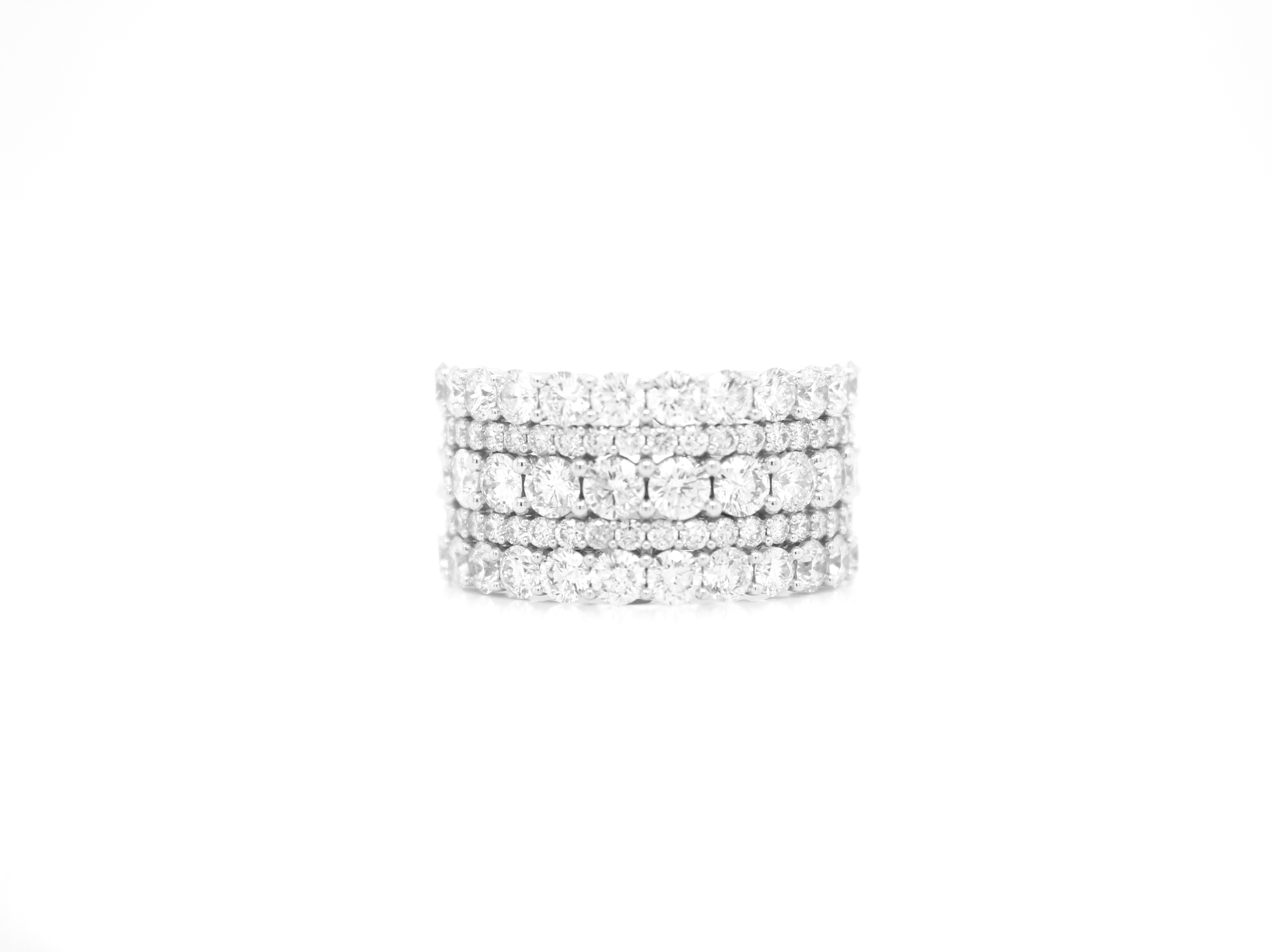 Multi-Row Diamond Band – House Of Rajah Jewelers