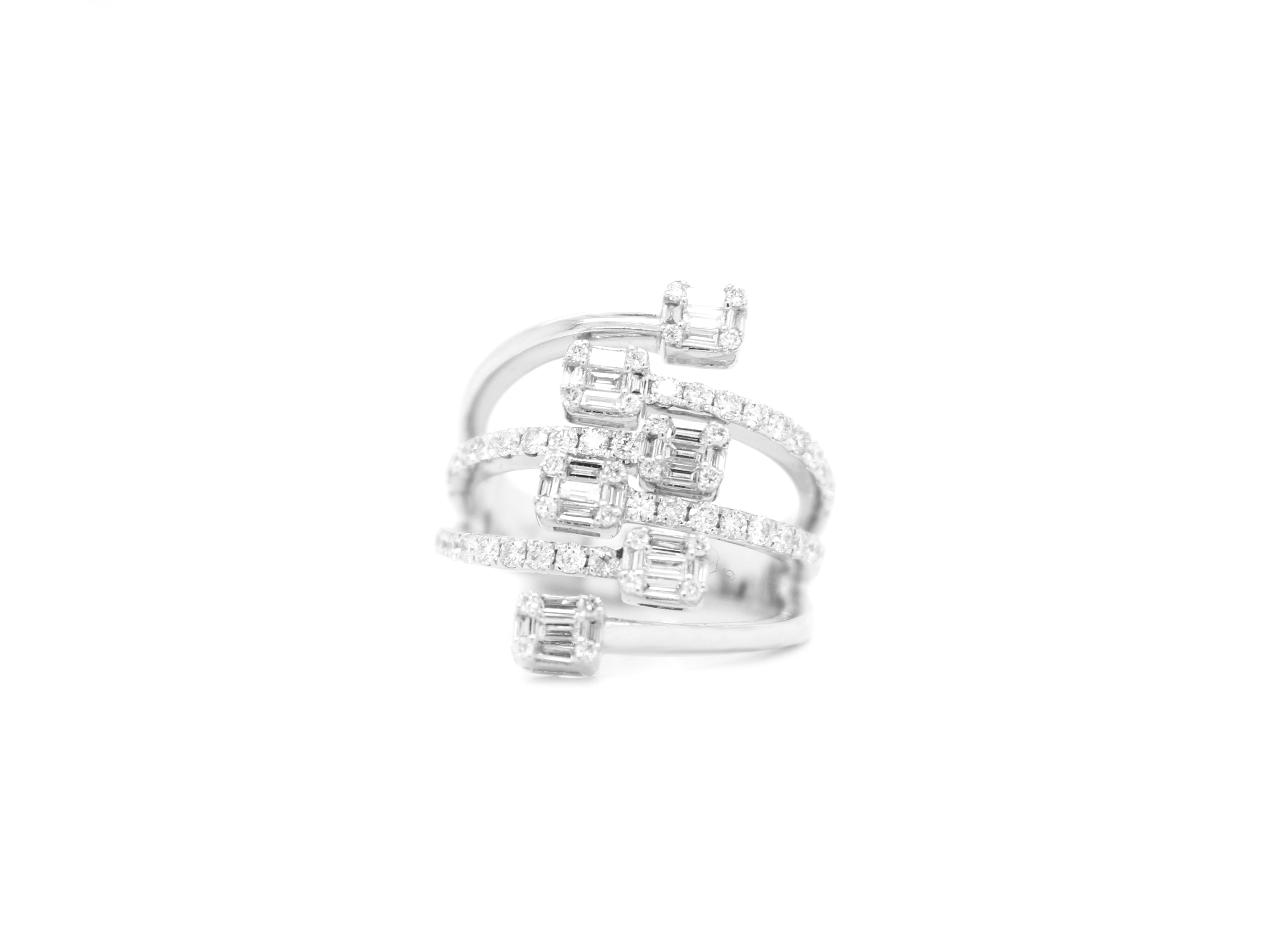 Diamond Baguette Cluster Wrap Ring – House Of Rajah Jewelers